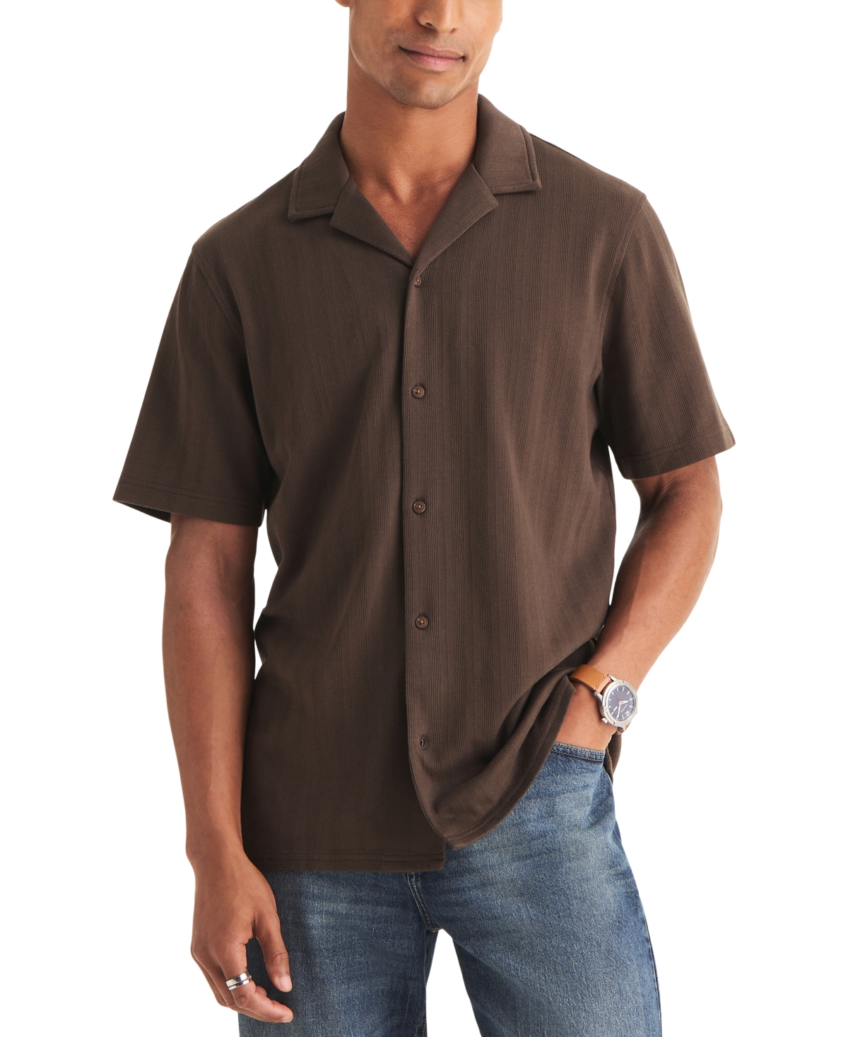 Click here for Nautica Mens Jacquard Short-Sleeve Polo Shirt - Co... prices
