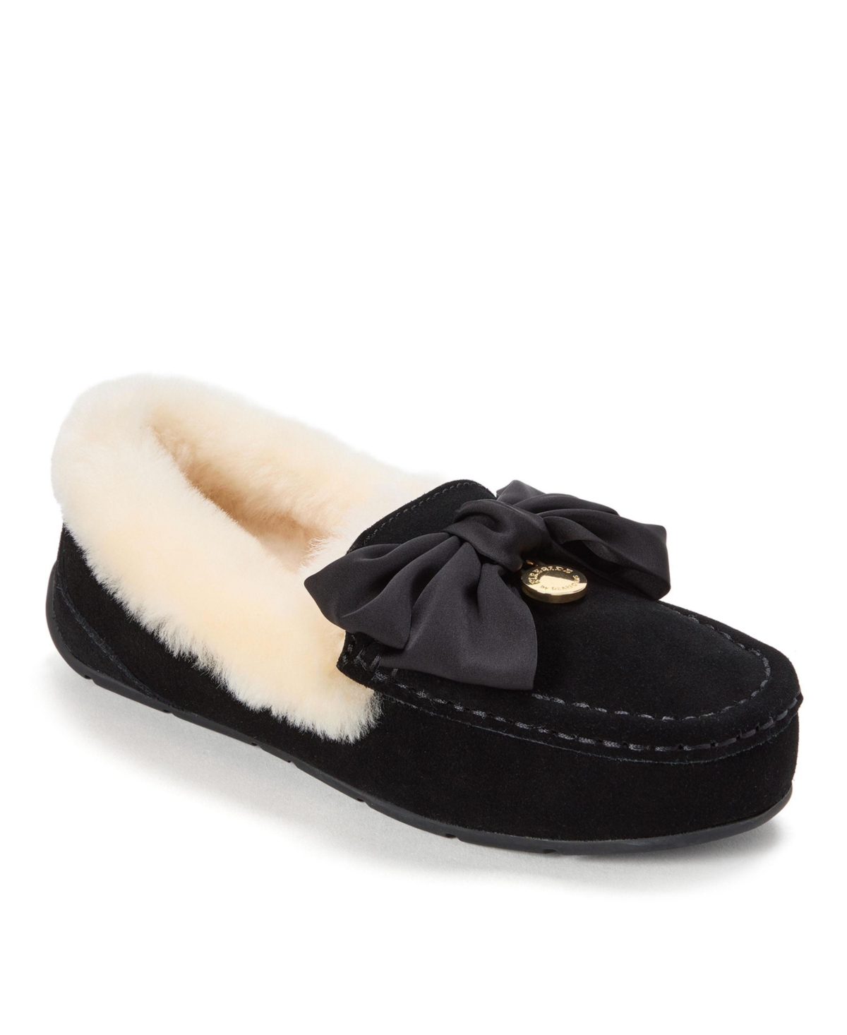 Click here for Dearfoams Womens Fireside by Mel Dream Bow Moccasi... prices