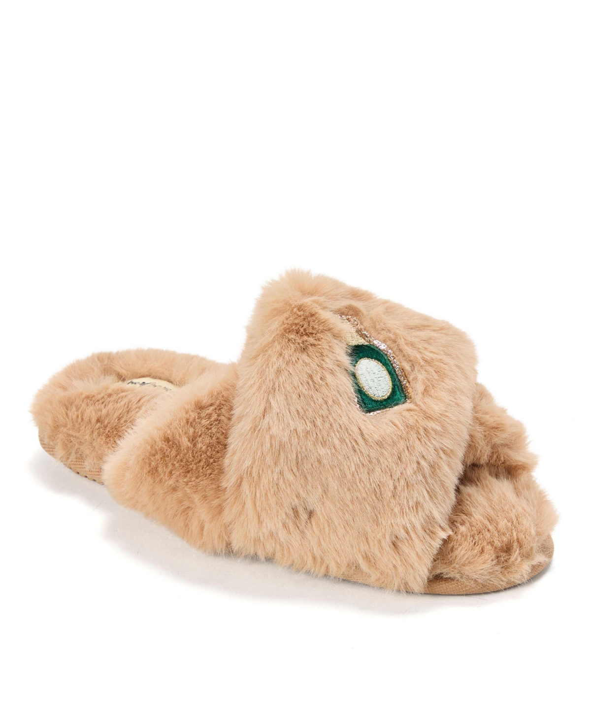 Click here for Dearfoams Womens Fur Slide Slippers - Latte prices