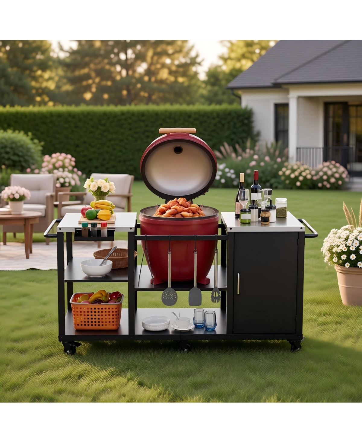 Click here for 64 L x 24 W Bbq Grill Table with 304 Stainless Ste... prices