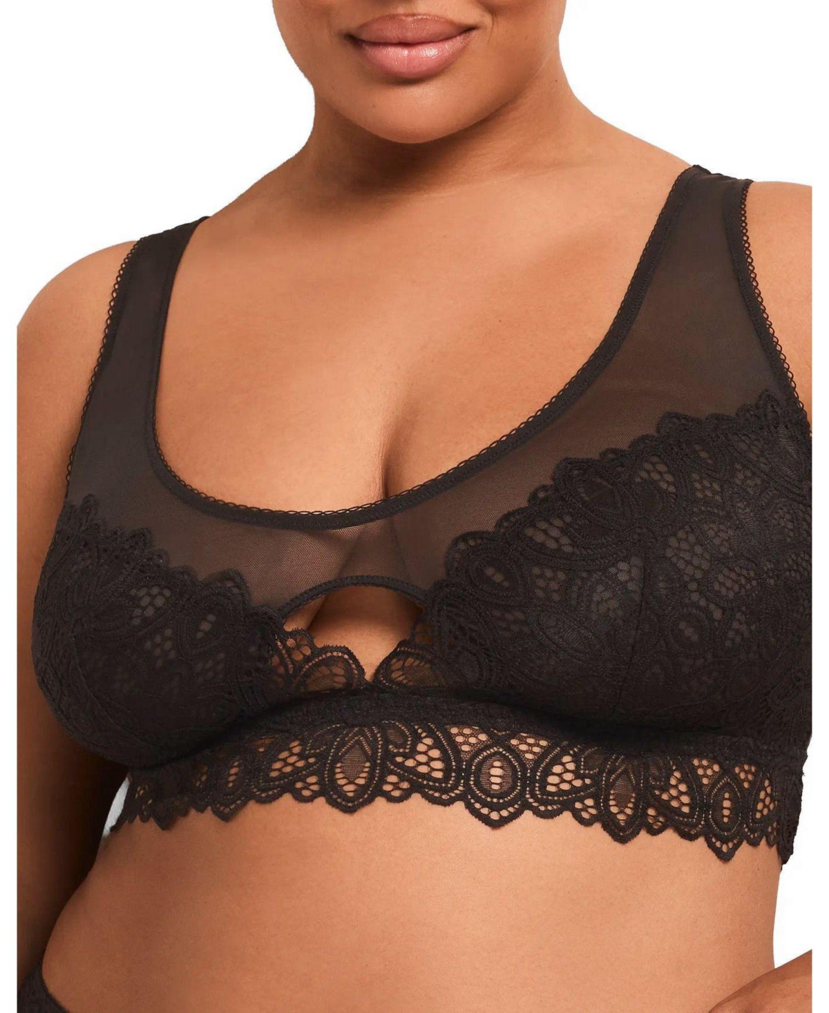 Click here for Adore Me Plus Size Elska Unlined Bralette Bra - Bl... prices