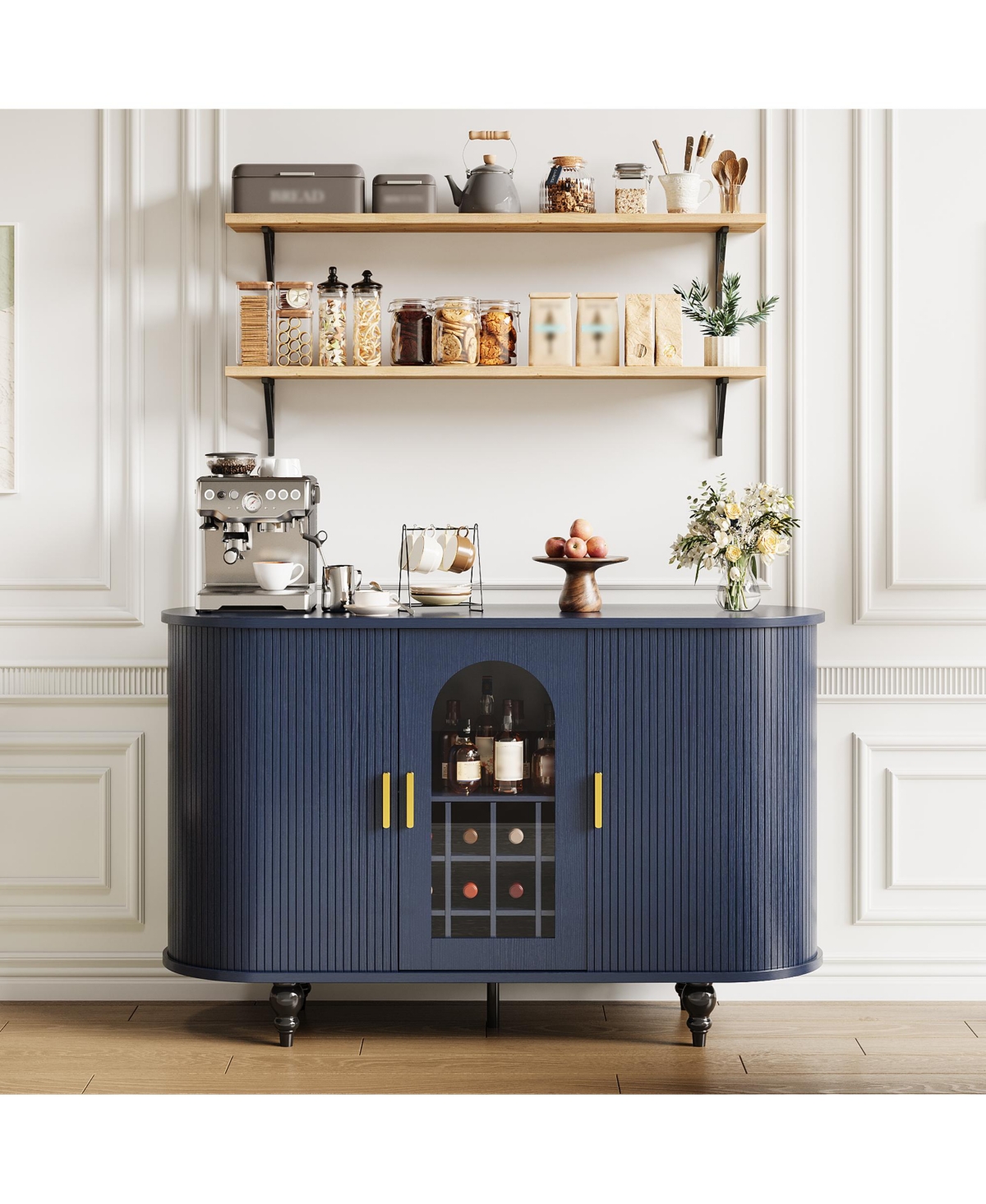 Click here for Bar Cabinet with Storage  Sliding Door Mid Century... prices