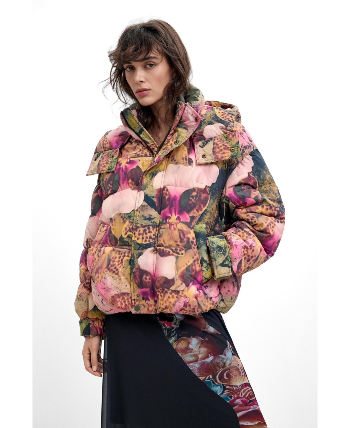 Click here for Desigual Womens Padded Coat Hood M. C. Lacroix - P... prices