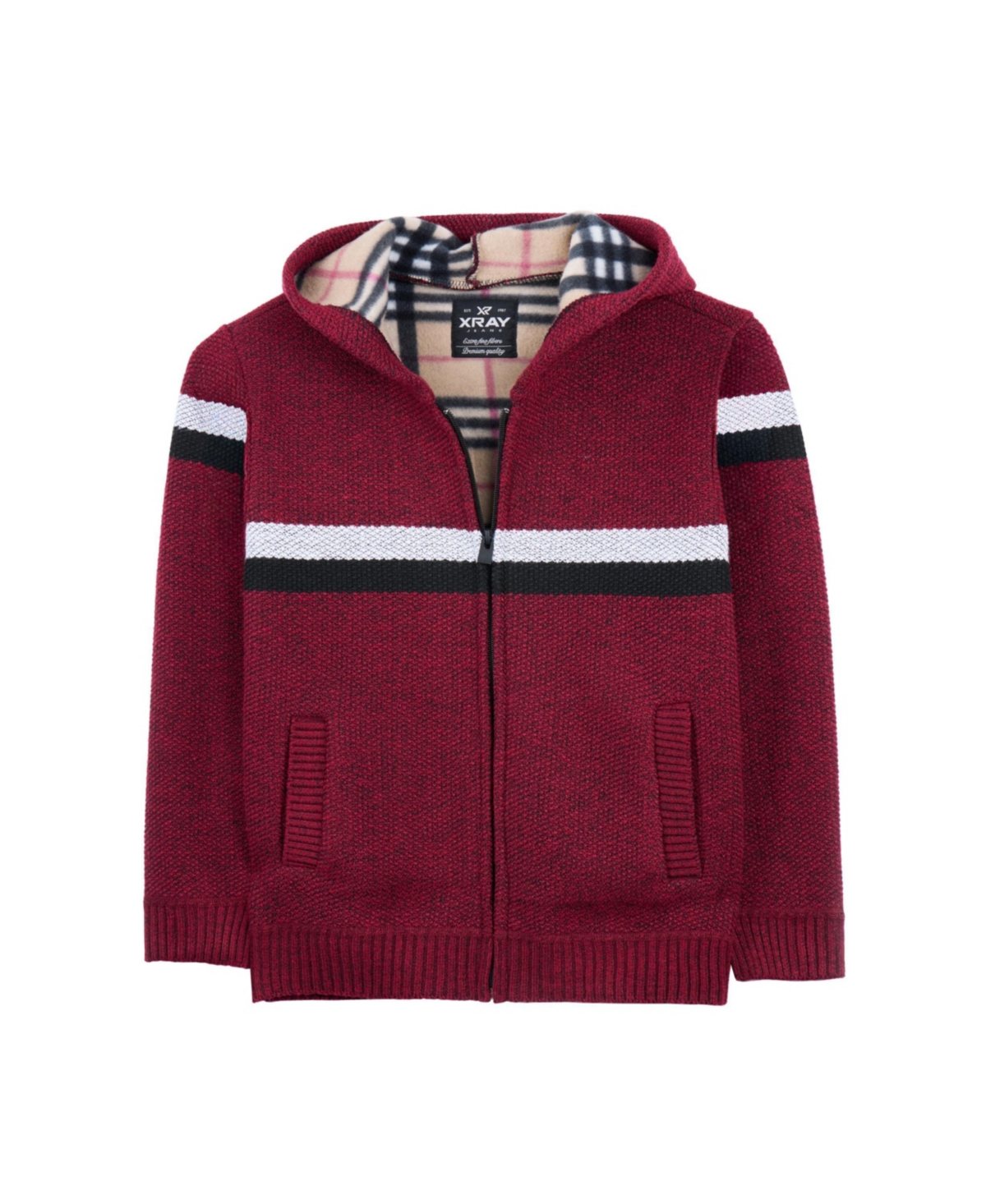 Click here for Xray Boys Full Zip Hooded Sweater With Stripes And... prices
