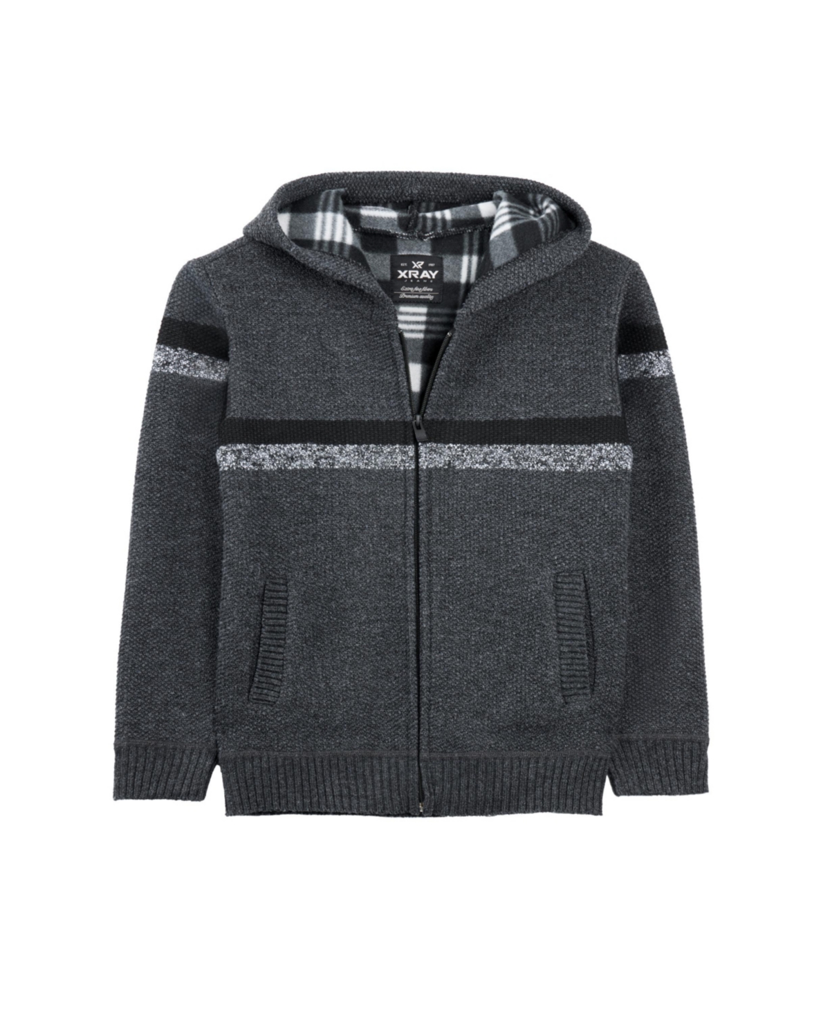 Click here for Xray Boys Full Zip Hooded Sweater With Stripes And... prices