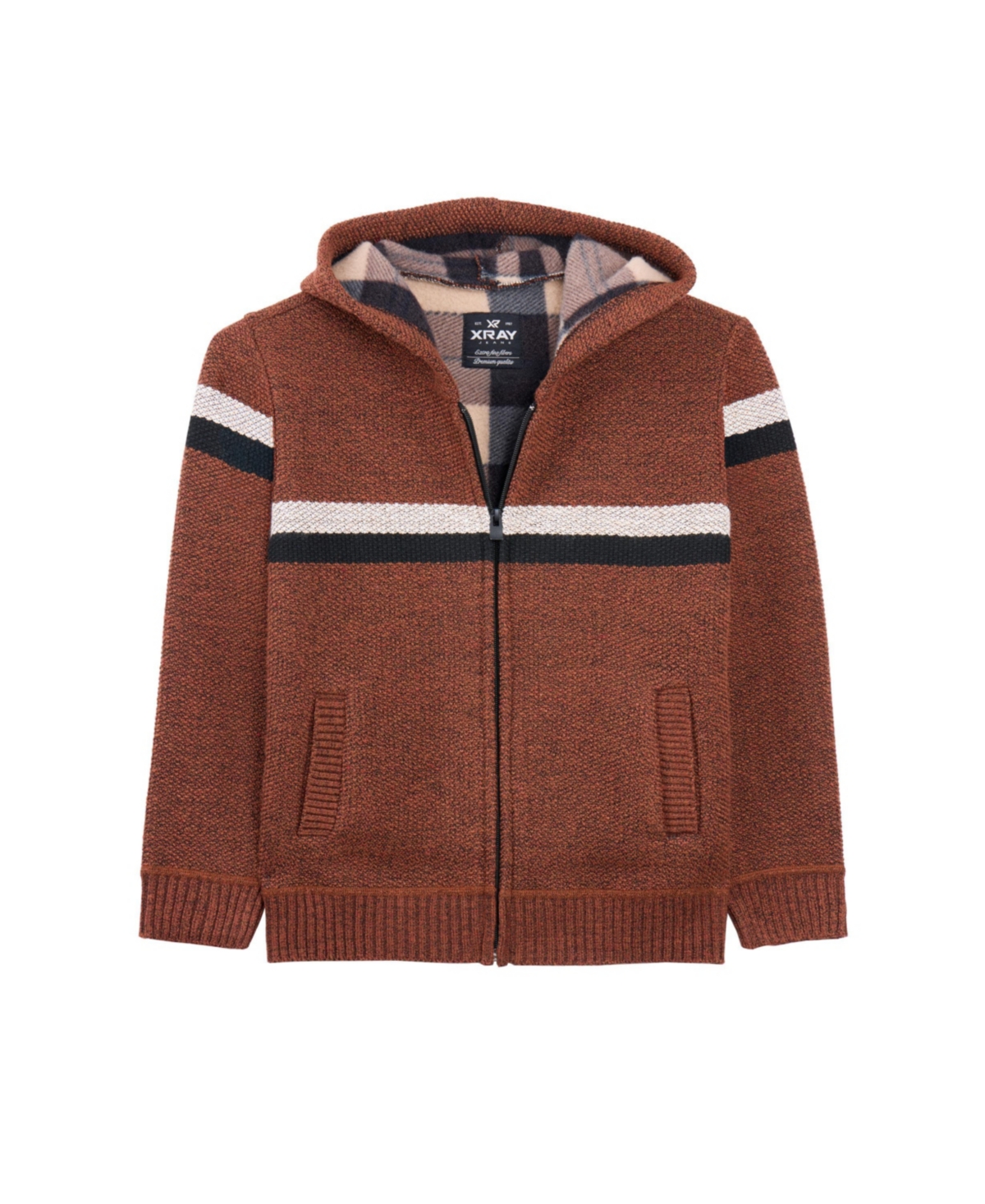 Click here for Xray Boys Full Zip Hooded Sweater With Stripes And... prices