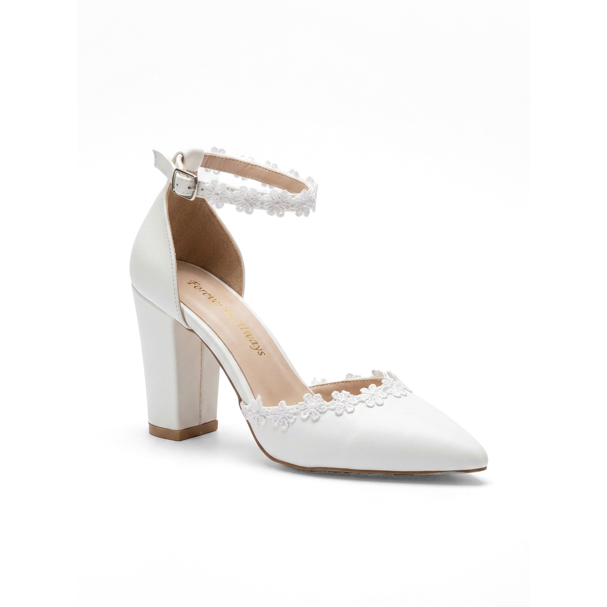 Click here for Prologue Shoes Womens Alisa Block Heel Bridal Poin... prices