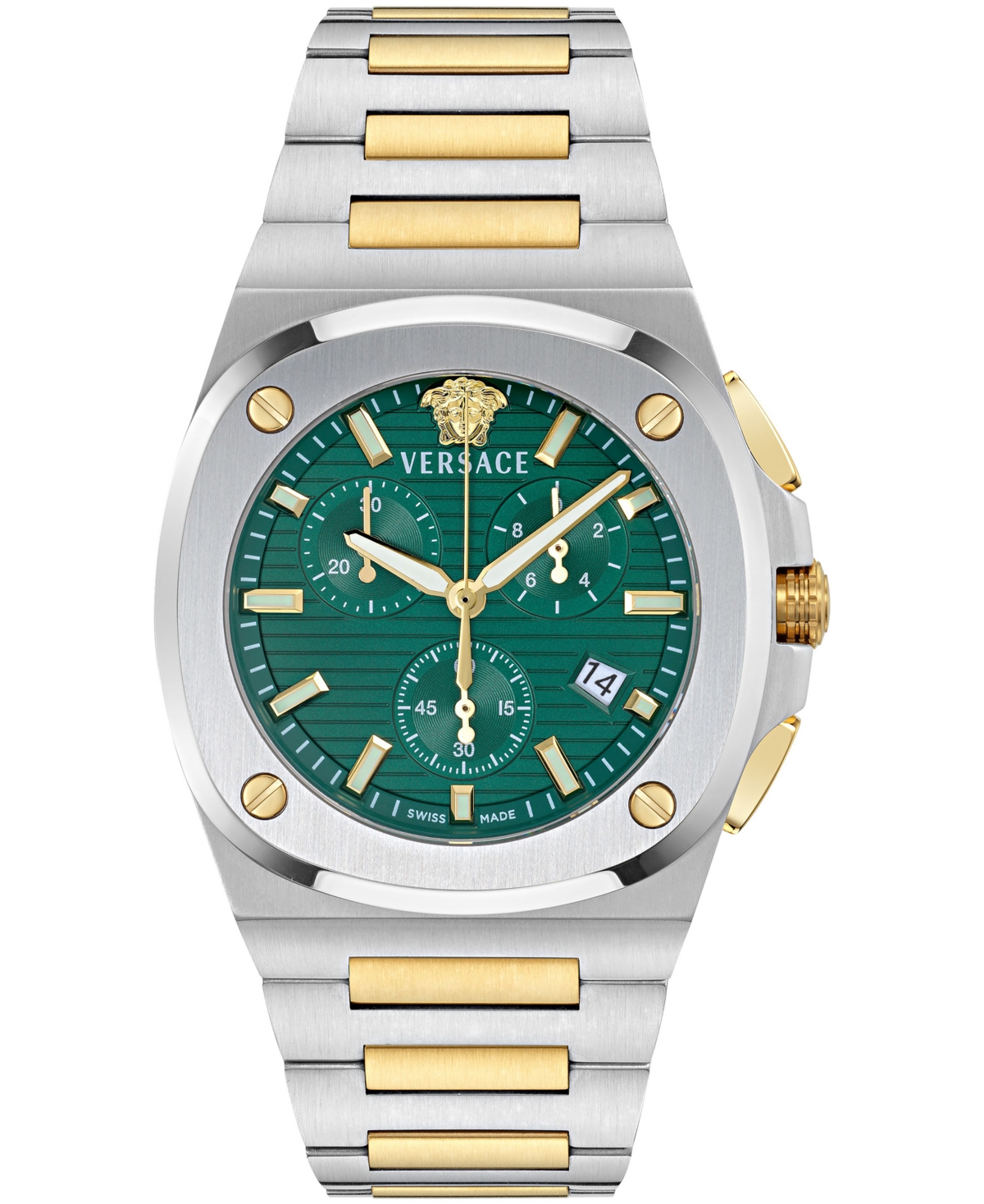 Click here for Versace Mens Tolomeo Chrono Ip Yellow Gold Stainle... prices