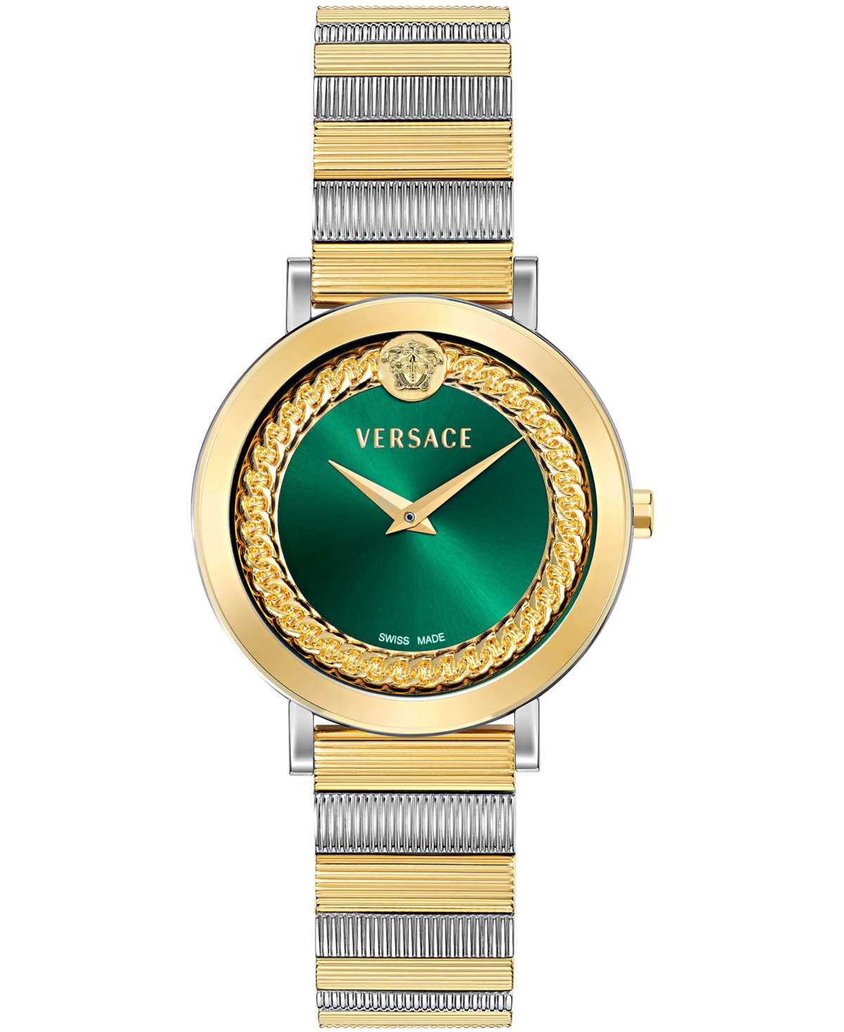 Click here for Versace Womens V-Libra Two-Tone Stainless Steel Br... prices