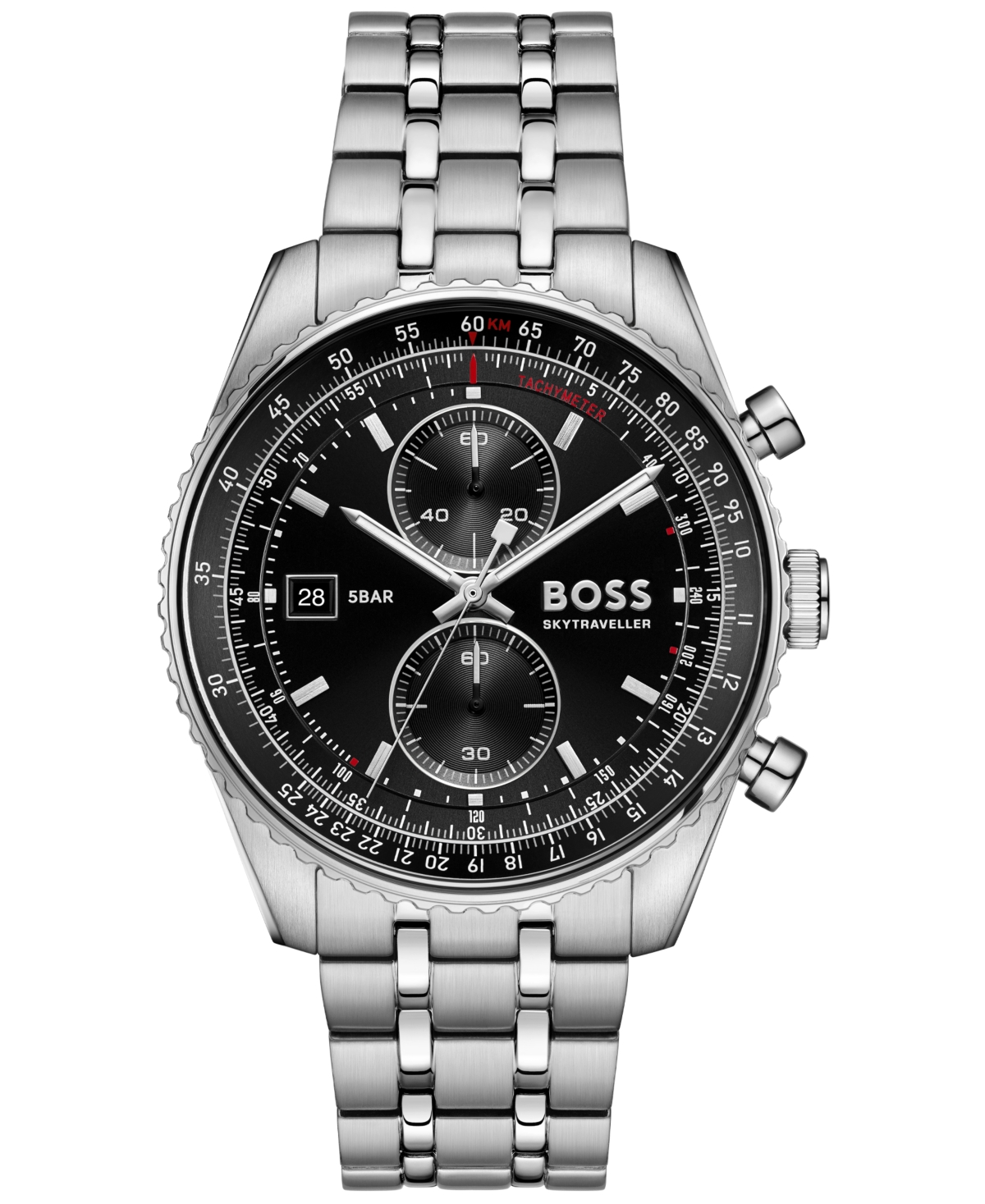 Click here for Hugo Boss Mens Skytraveller Quartz Chrono Stainles... prices