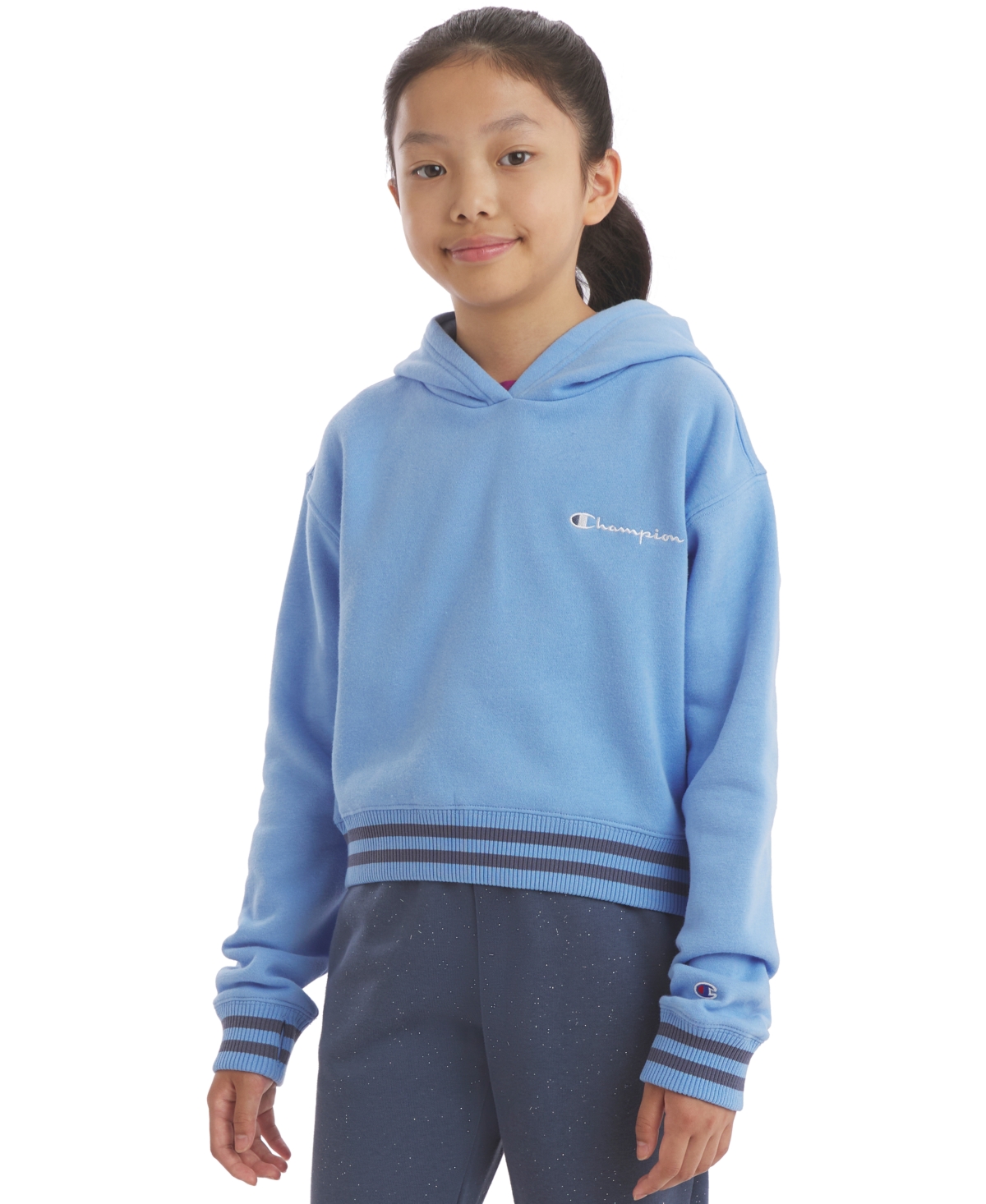 Click here for Champion Girls 7-16 Hooded Neck Sweatshirt - Della... prices