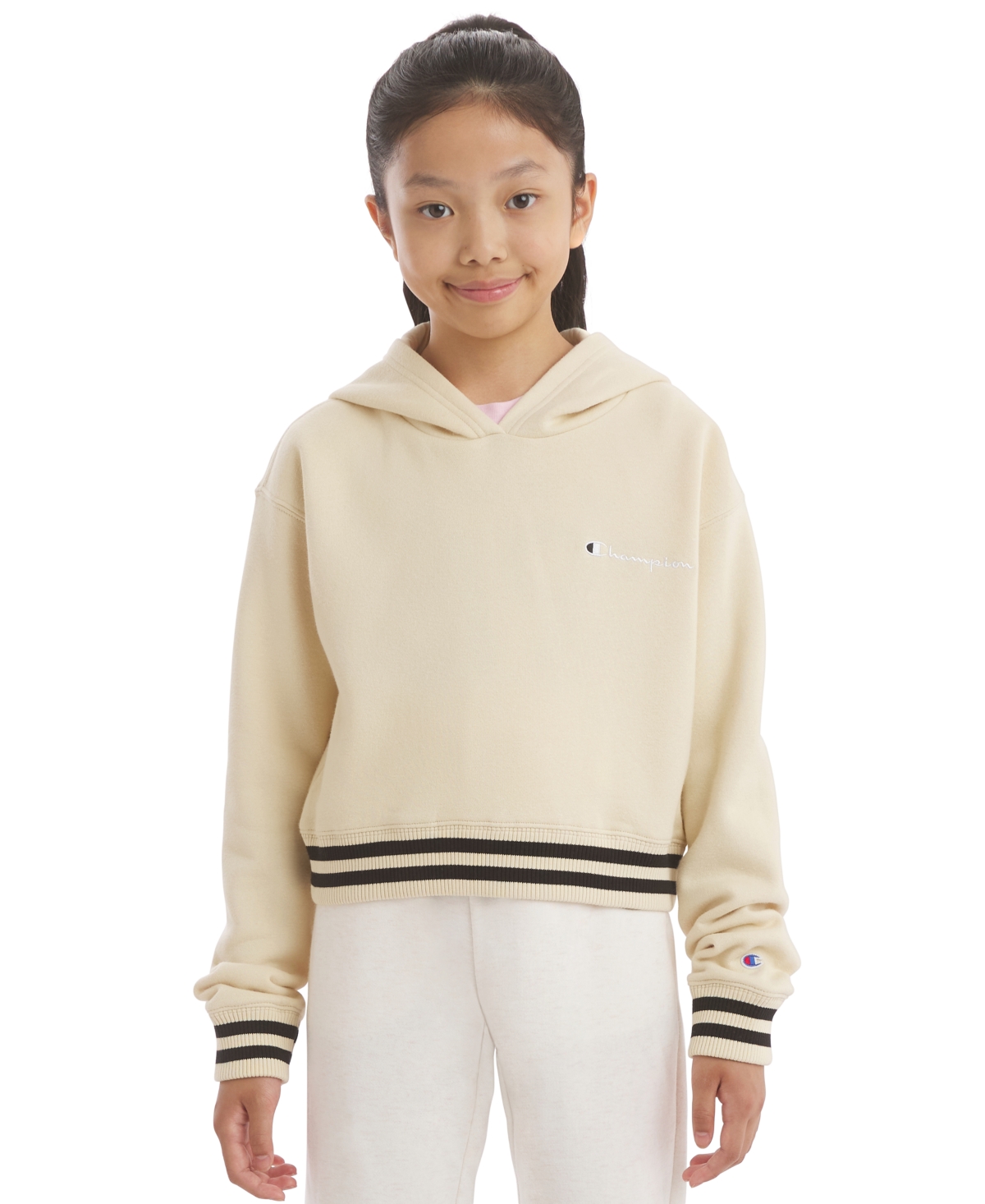 Click here for Champion Girls 7-16 Hooded Neck Sweatshirt - Wood... prices
