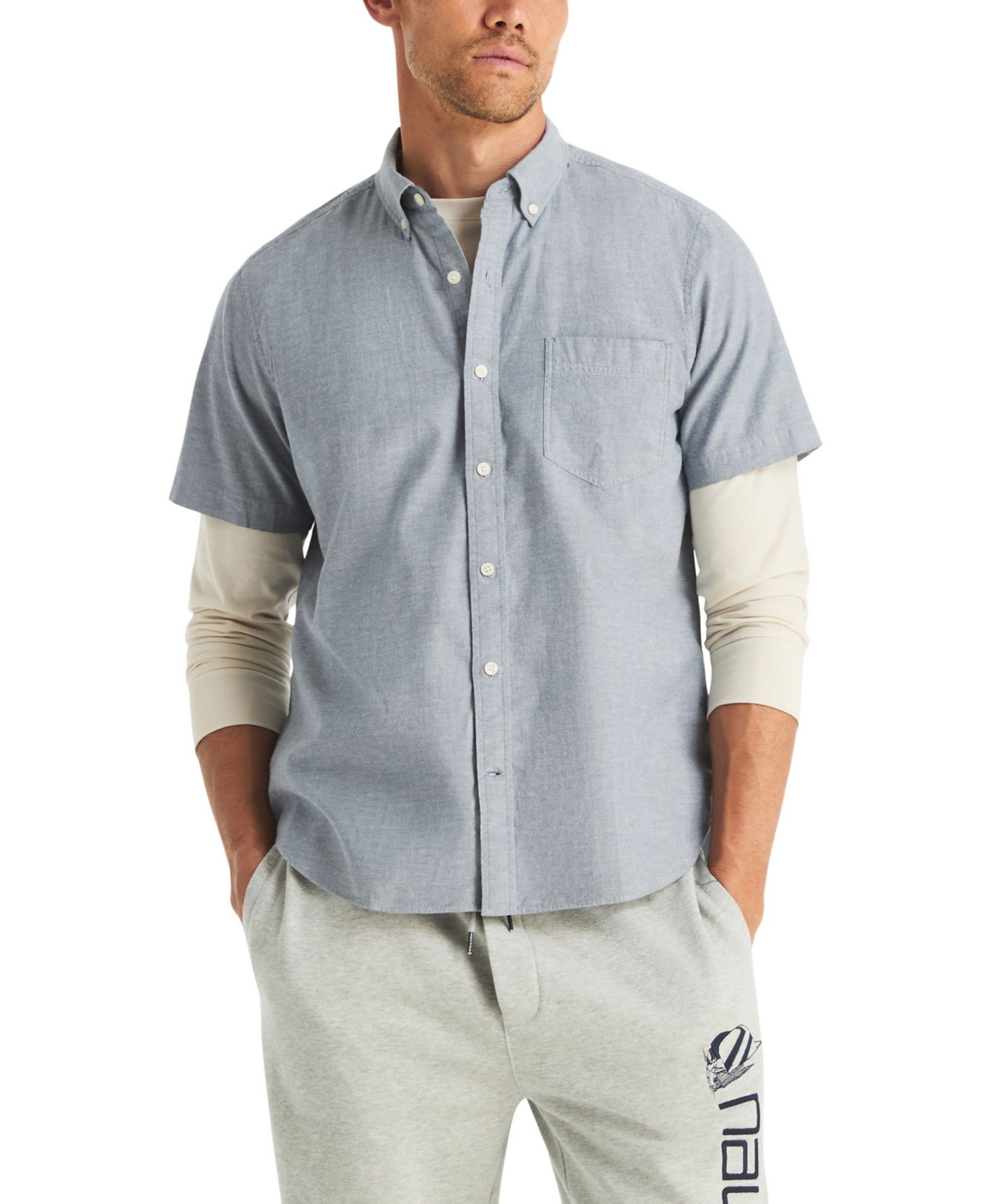 Click here for Nautica Mens Oxford Short-Sleeve Shirt - Workshirt prices