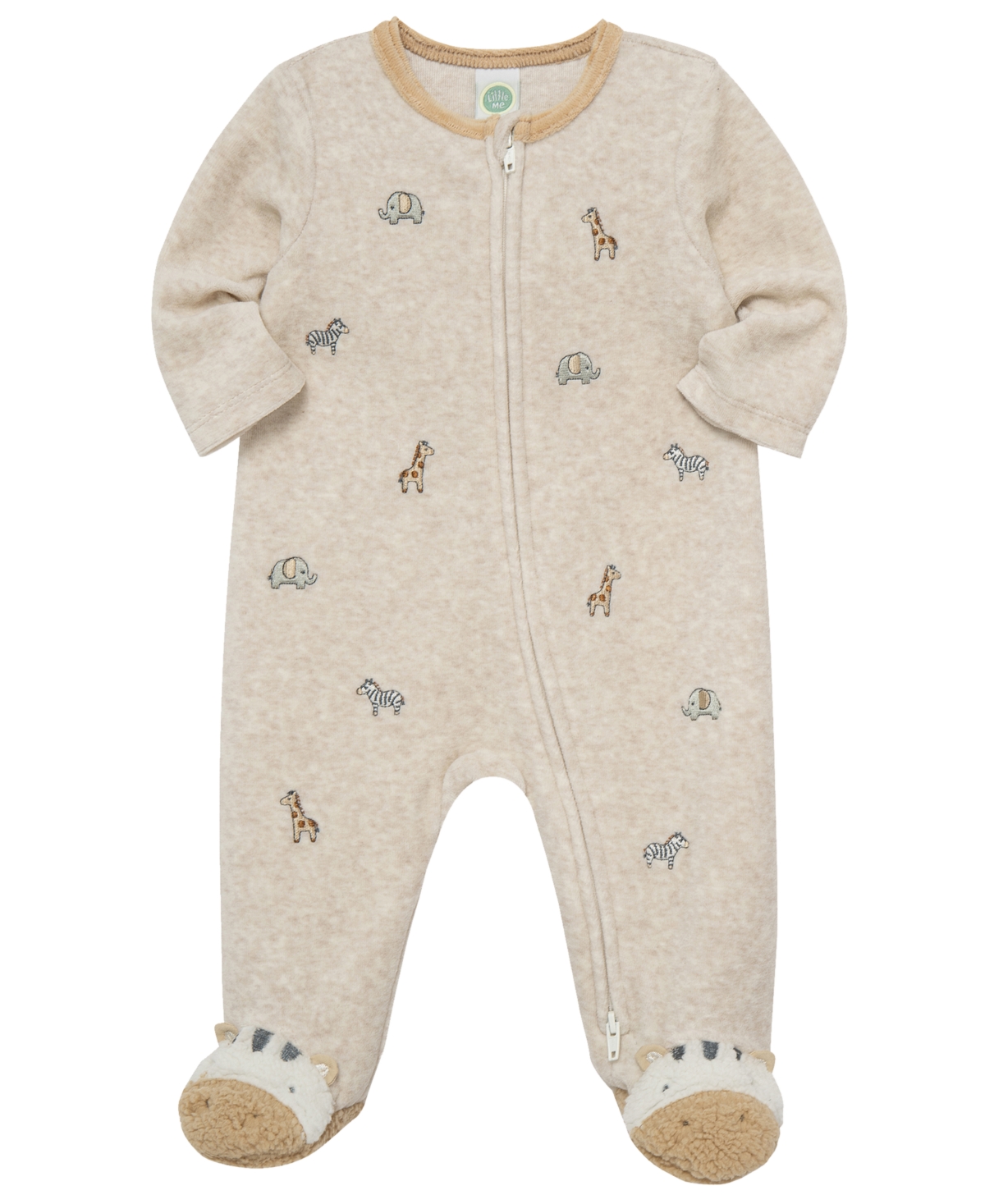 Click here for Little Me Baby Boys Safari Footie Coverall - Oatme... prices