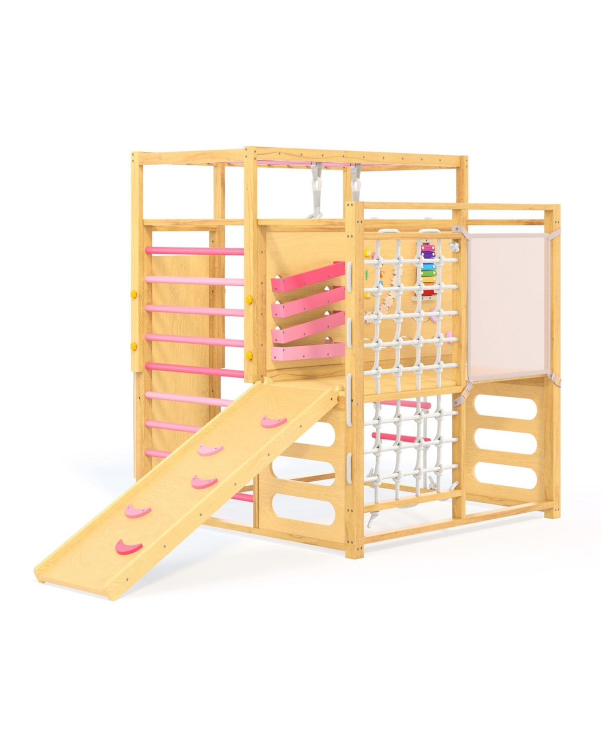 Click here for 9-in-1 Indoor Jungle Gym  Wooden Playground for 2-... prices