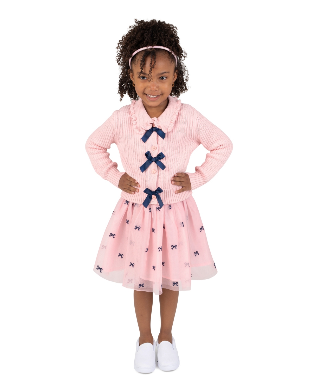 Click here for Rare Editions Girls 2T-6X Embroidered Bow Cardigan... prices