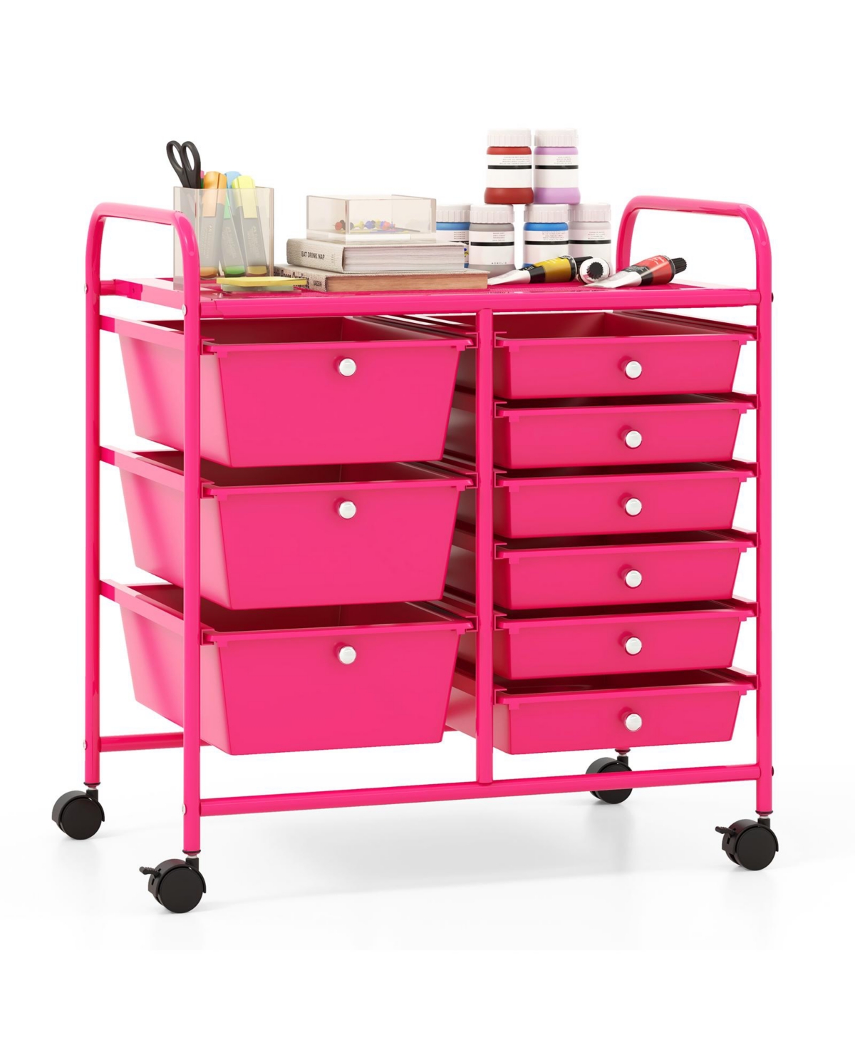 Click here for Mecale 9-Drawer Rolling Storage Cart with Wide Top... prices