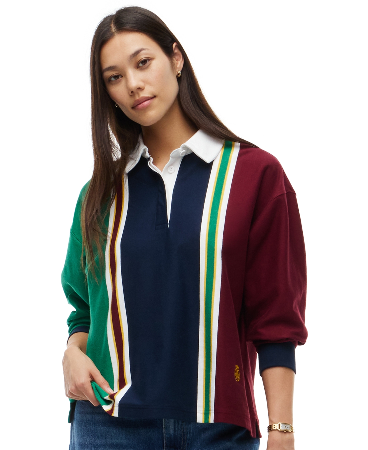 Click here for Tommy Hilfiger Womens American Icons Rugby Long-Sl... prices