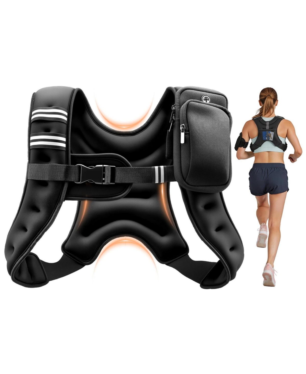 Click here for Hongge Adjustable 8 lb Body Weight Vest with Refle... prices