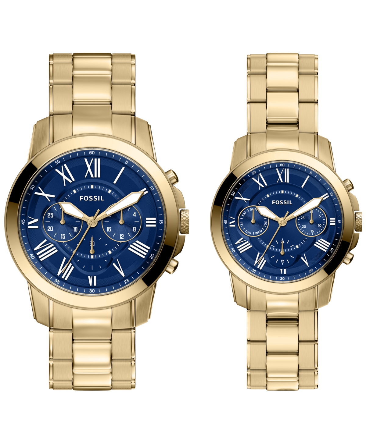 Click here for Fossil Unisex Grant Chronograph Gold-Tone Stainles... prices