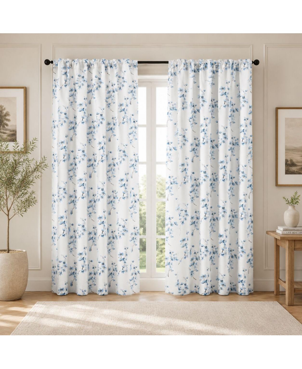 Click here for Kate Aurora 1 Piece Printed Cherry Blossom Rod Poc... prices