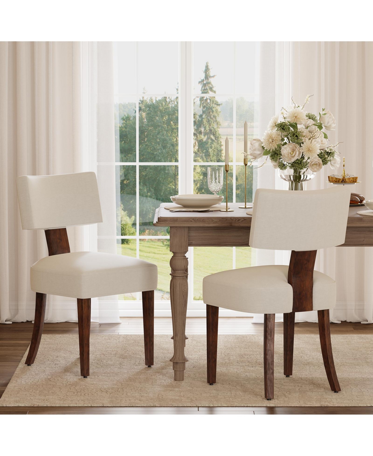 Click here for homfan Mid-Century Modern Dining Chairs Set of 2 U... prices