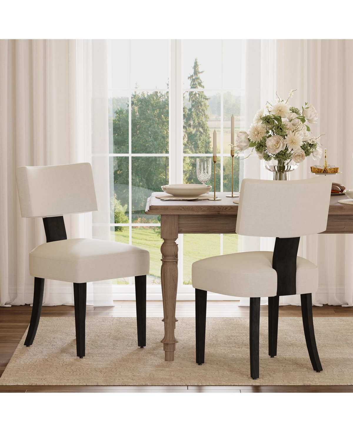 Click here for homfan Mid-Century Modern Dining Chairs Set of 2 U... prices