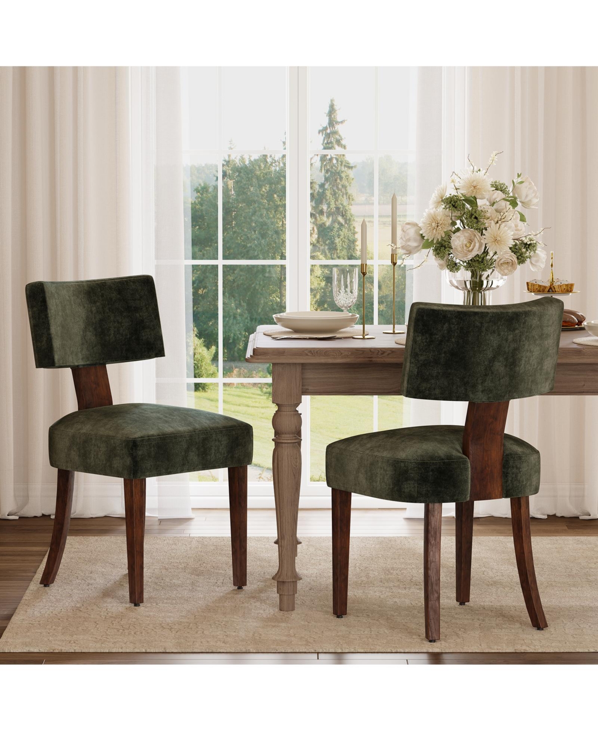 Click here for homfan Mid-Century Modern Dining Chairs Set of 2 U... prices