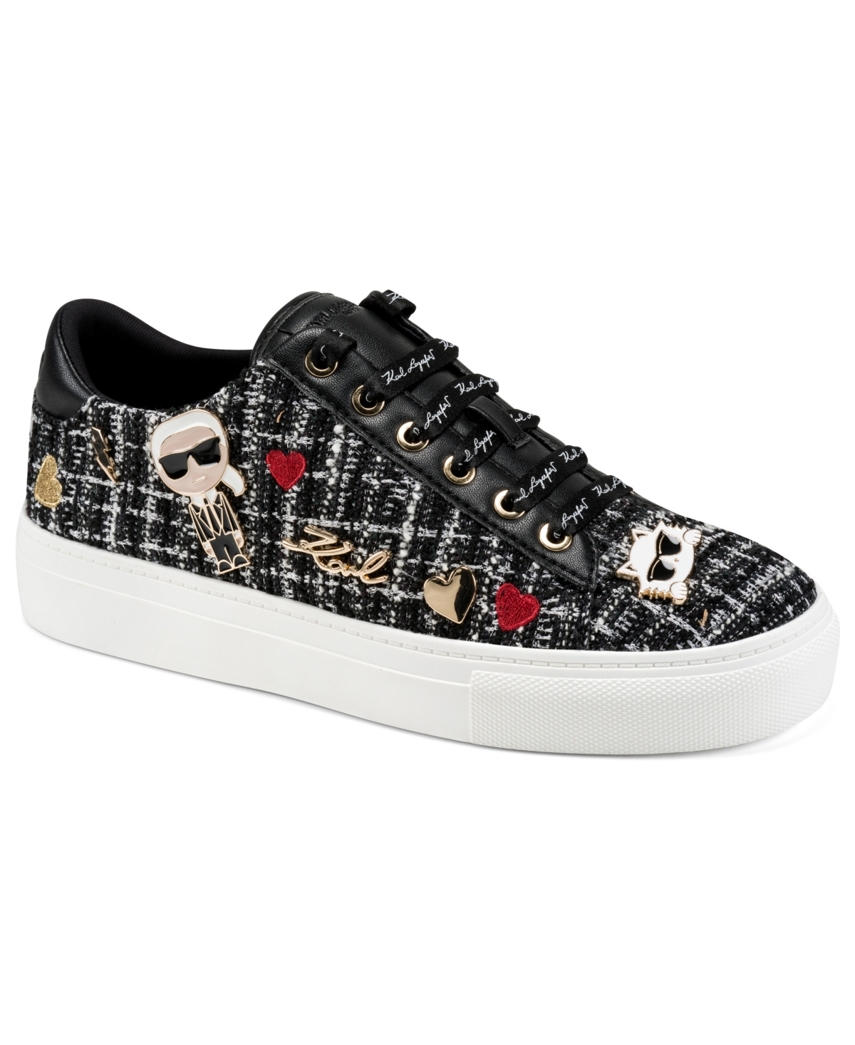Click here for Karl Lagerfeld Paris Womens Cate Pins Lace-Up Snea... prices