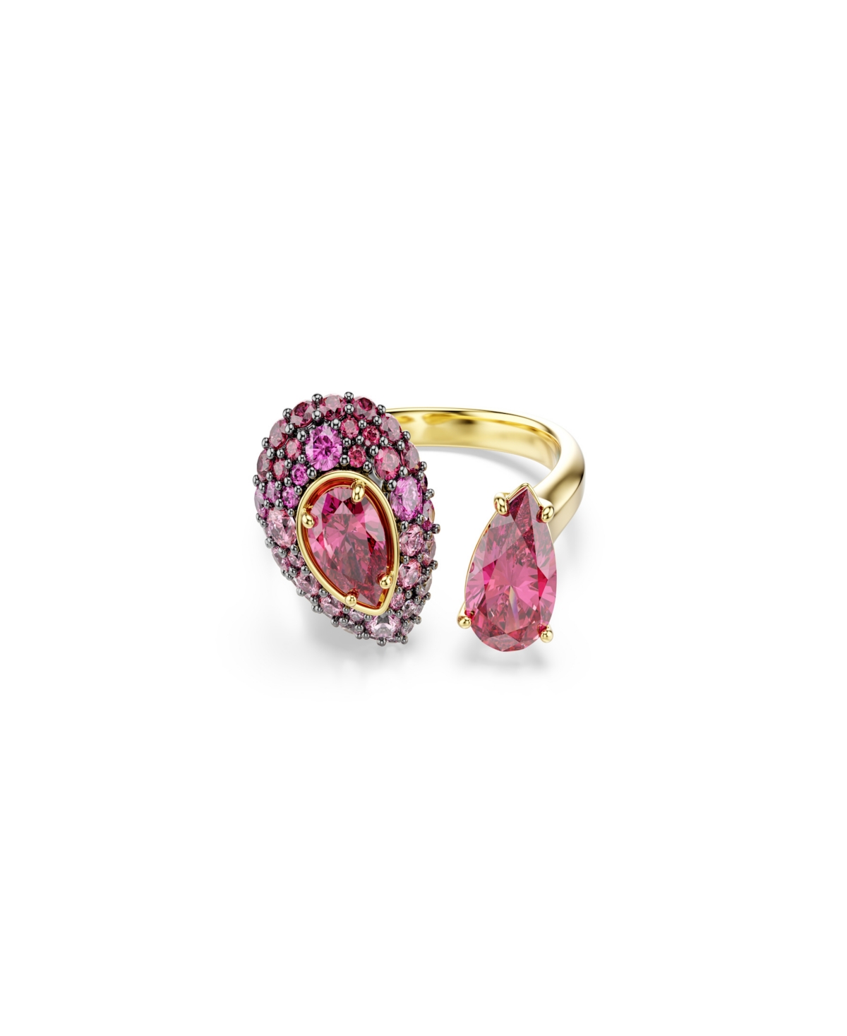 Click here for Swarovski Gold-Tone Plated Red Crystal Ring - Red prices