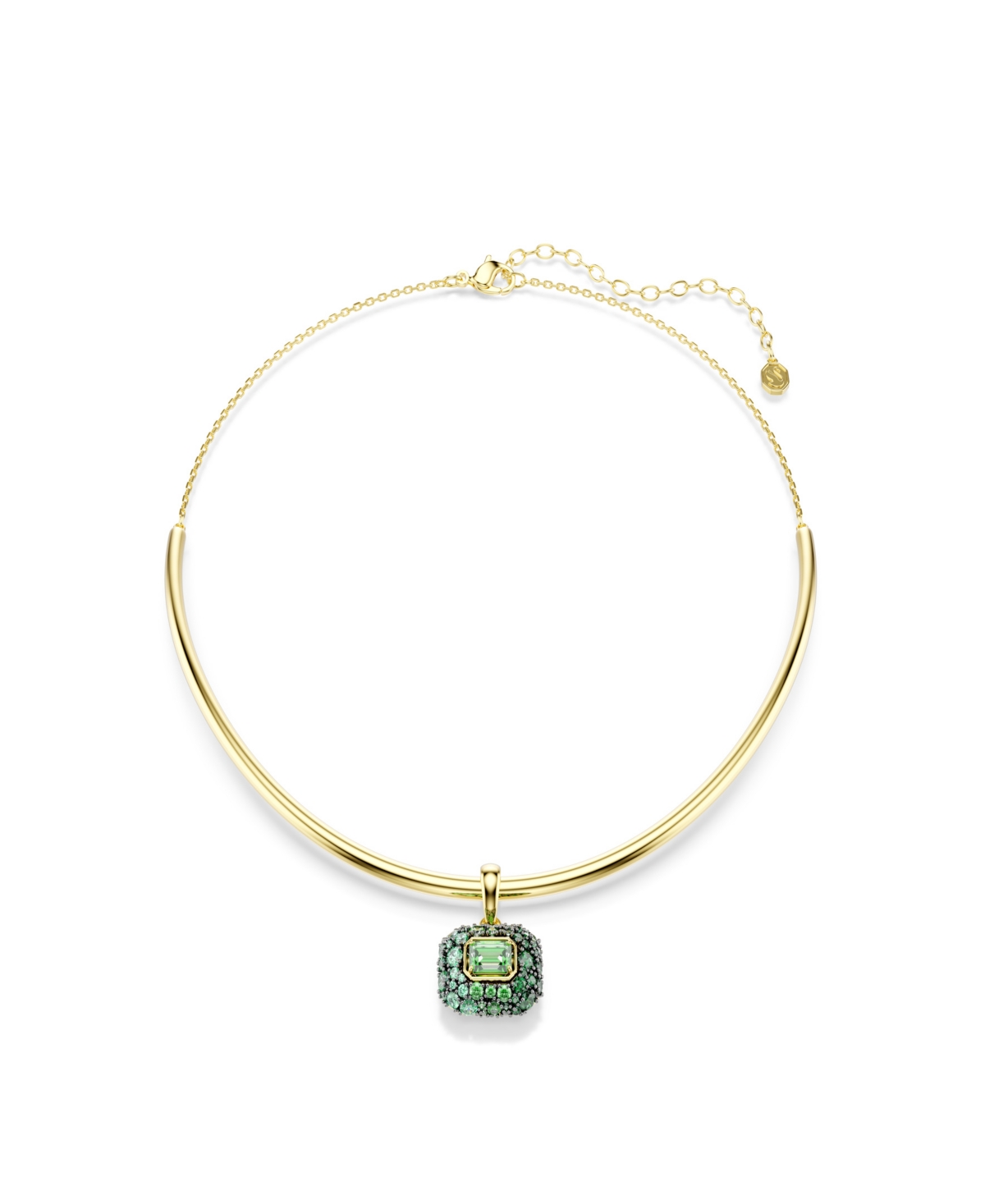 Click here for Swarovski Gold-Tone Plated Green Crystal Necklace... prices