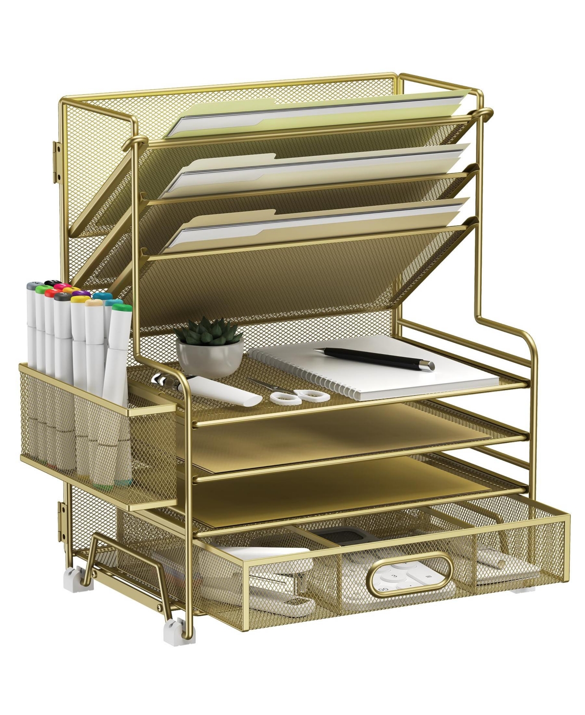 Click here for Danrong 4-Tier Document Tray and 3-Slot File Organ... prices