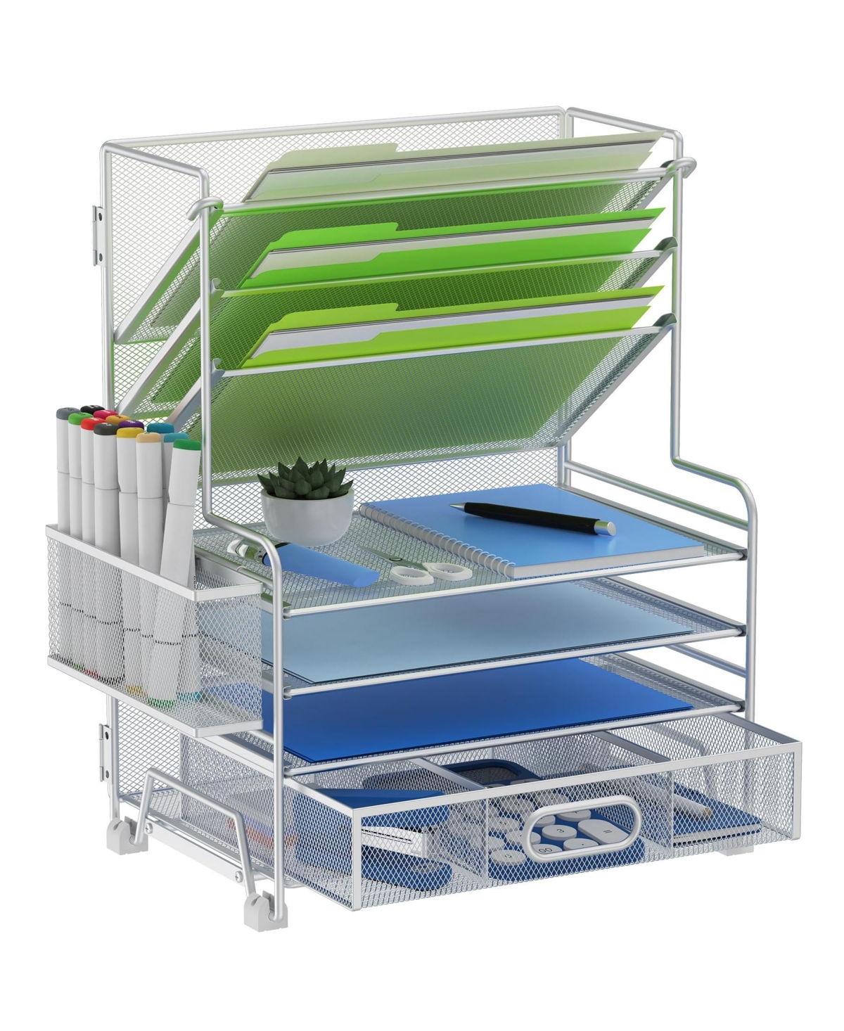 Click here for Danrong 4-Tier Document Tray and 3-Slot File Organ... prices