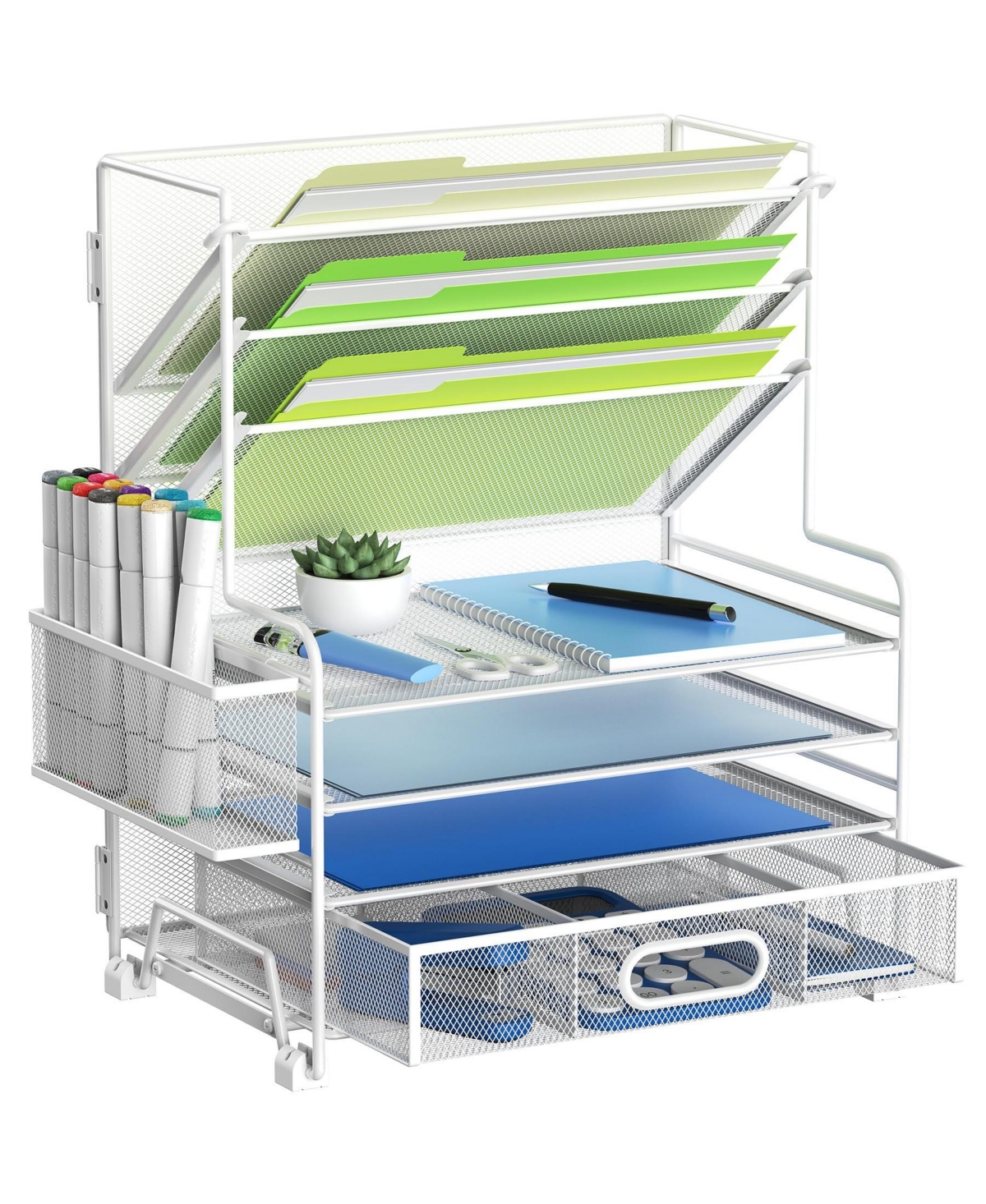 Click here for Danrong 4-Tier Document Tray and 3-Slot File Organ... prices