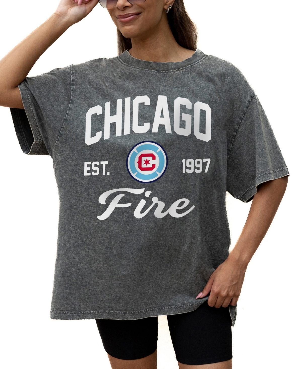Click here for Gameday Couture Womens Gray Chicago Fire Tackle Ti... prices