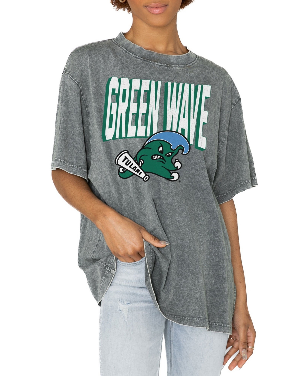 Click here for Gameday Couture Womens Gray Tulane Green Wave Soli... prices