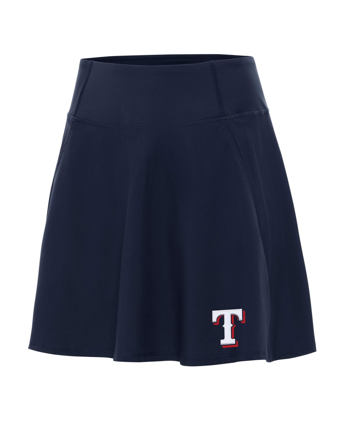Click here for Antigua Womens Navy Texas Rangers Chip Skort - Nav... prices
