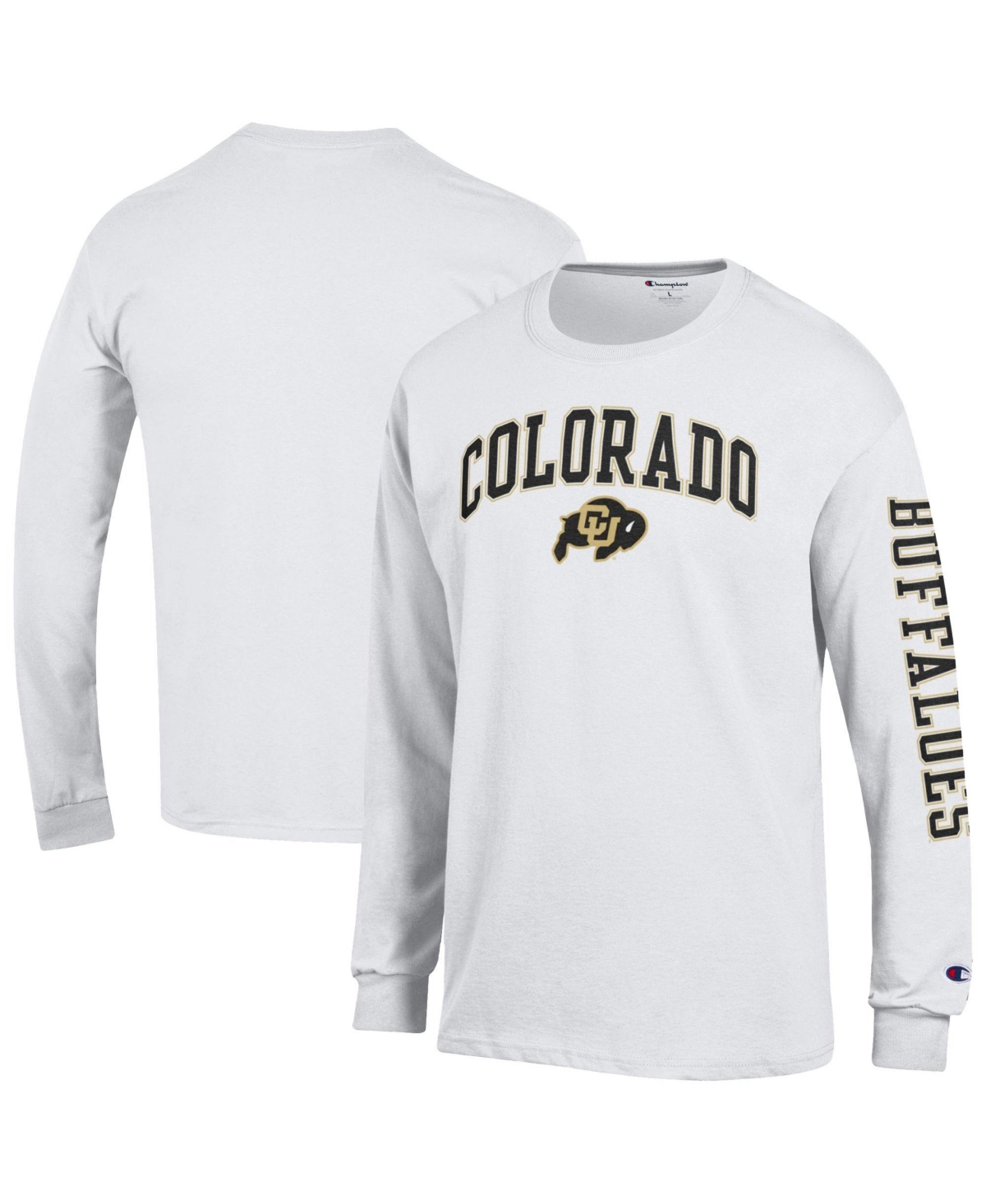 Click here for Champion Mens White Colorado Buffaloes Arch Over L... prices