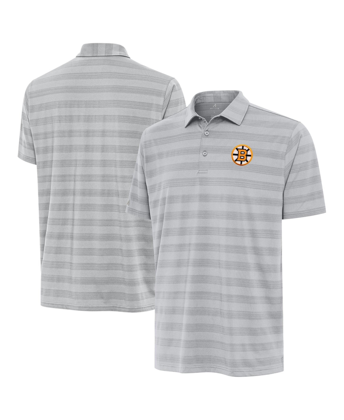 Click here for Antigua Mens Gray Boston Bruins Tunnel Polo Shirt... prices