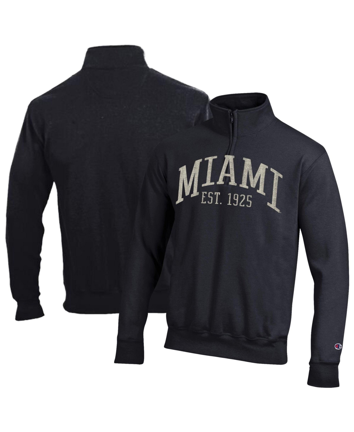 Click here for Champion Mens Black Miami Hurricanes Powerblend Qu... prices
