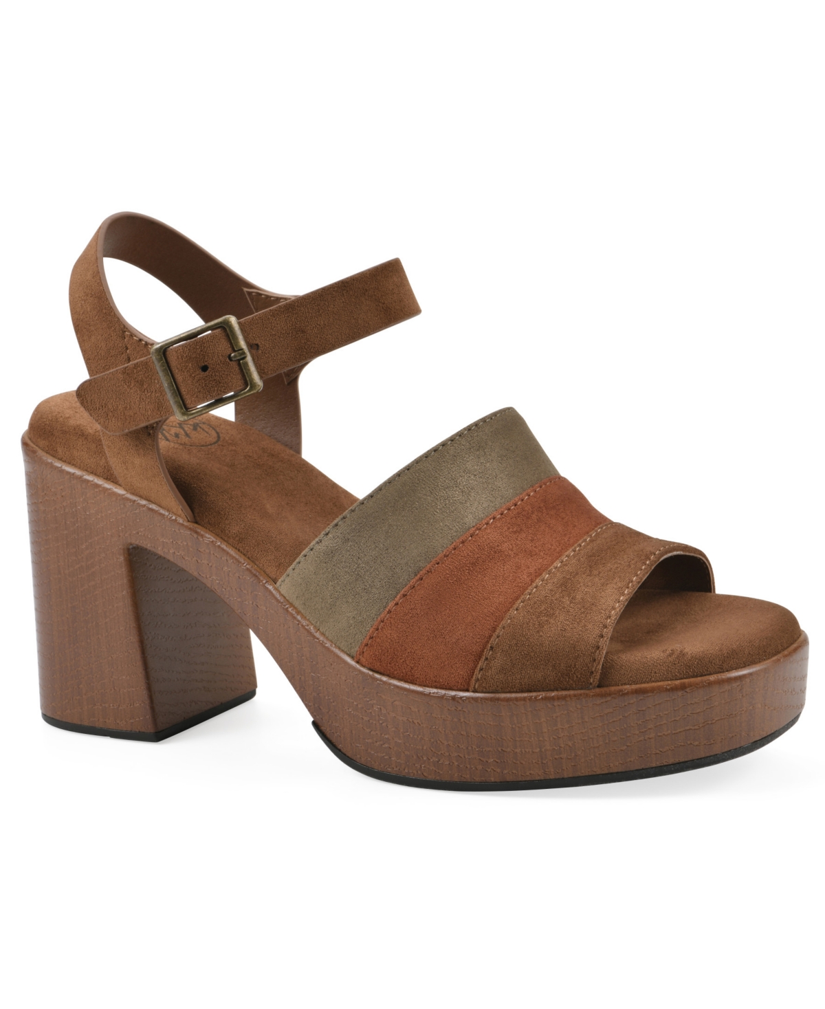 Click here for White Mountain Womens Barrette Platform Block Heel... prices