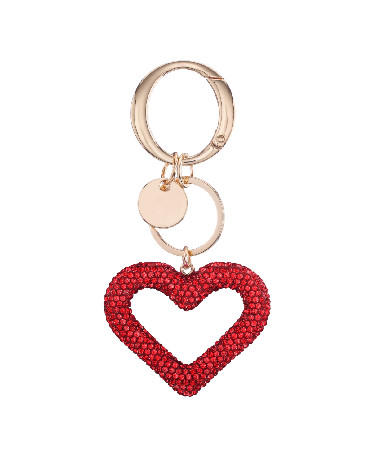 Click here for Nina Heart Crystal Bag Charm - Red prices