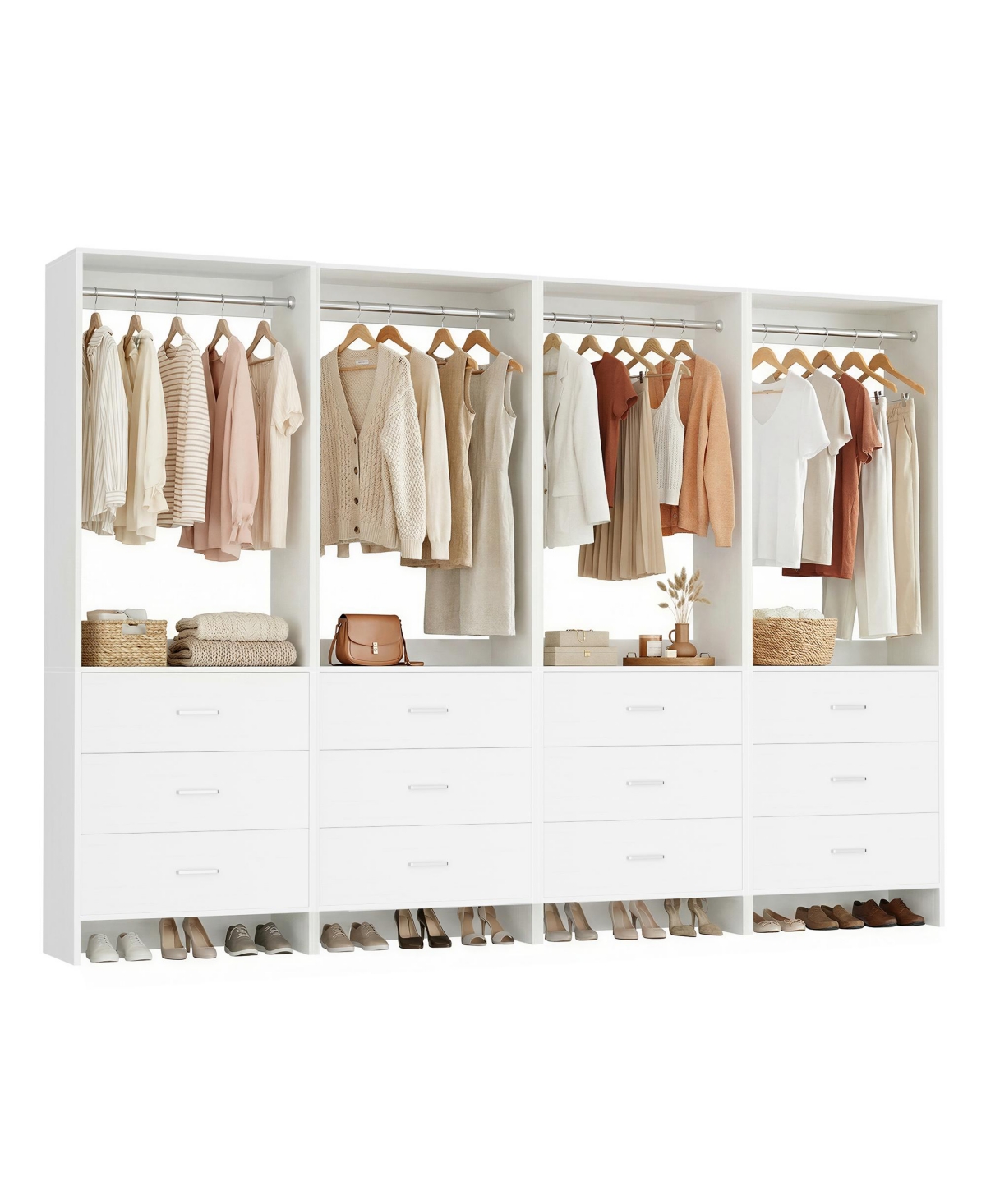 Click here for 24 4PC Freestanding Closet Organizer System with H... prices