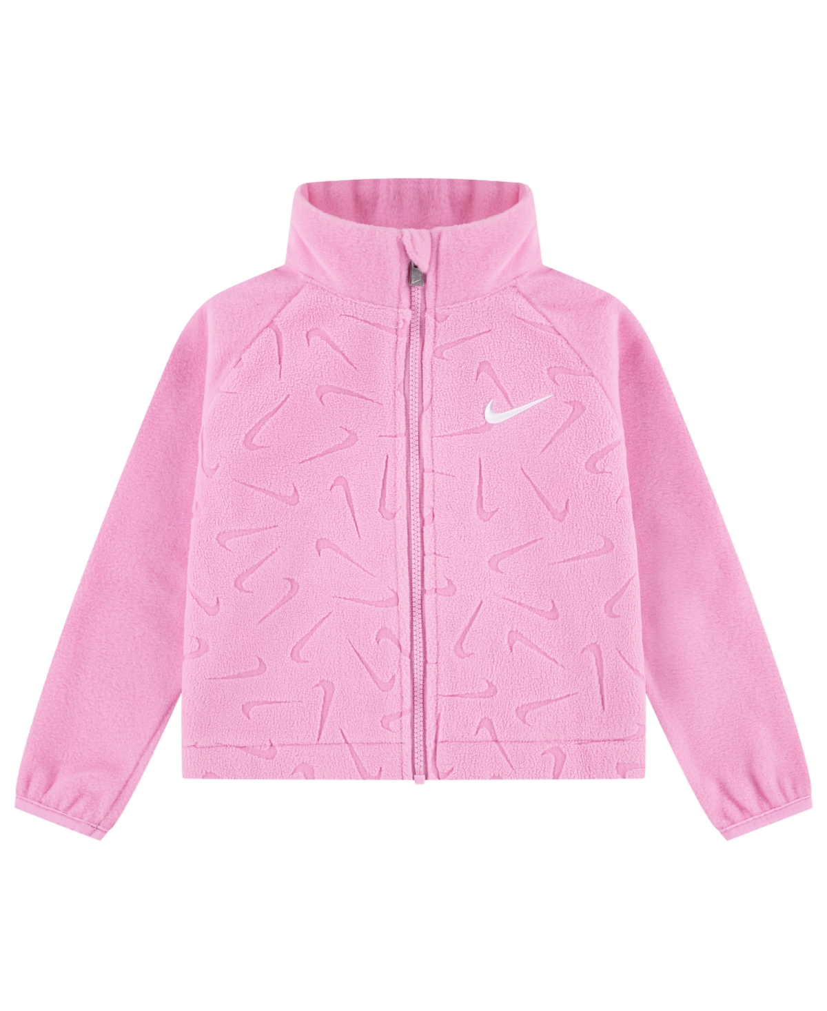 Click here for Nike Girls 4-6X Swoosh Fleece Jacket - Pink Rise prices
