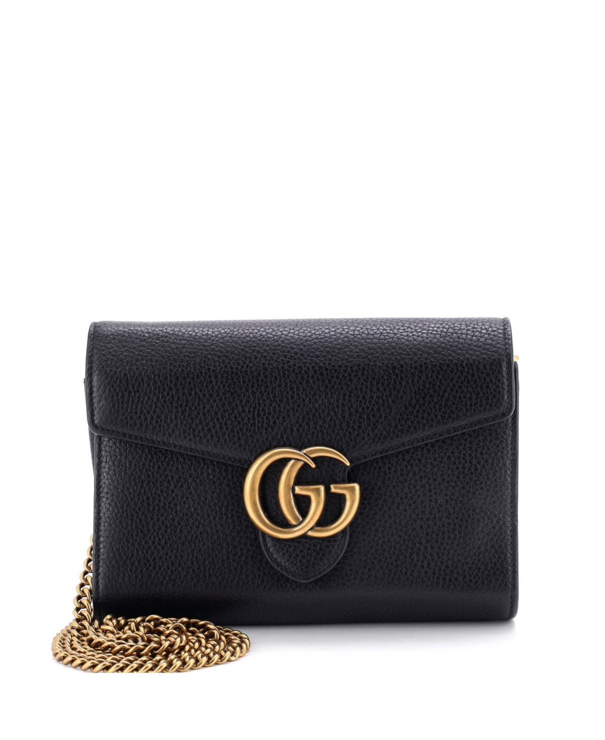Click here for Pre-Owned Gucci Mini Gg Marmont Chain Wallet Leath... prices