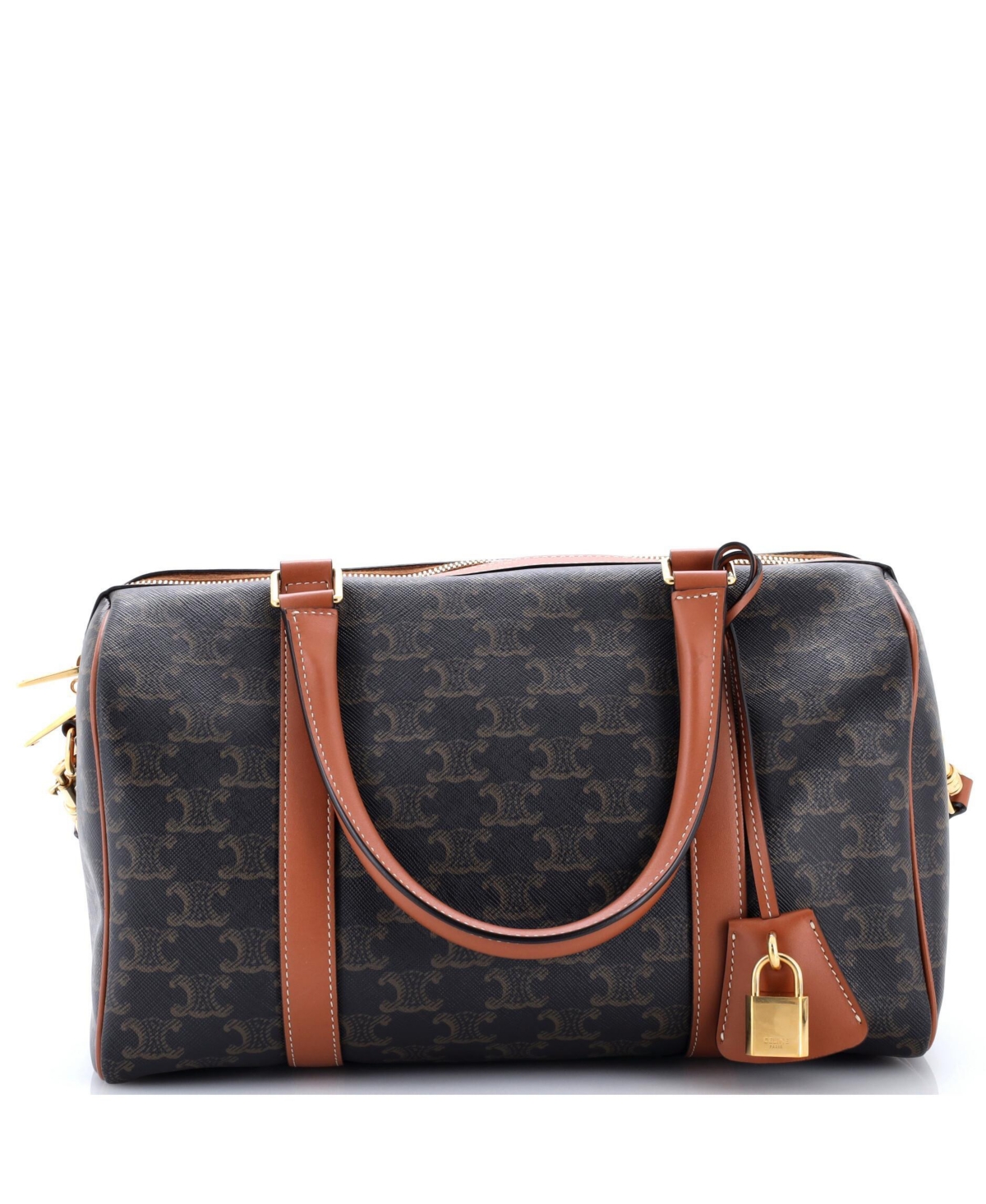 Click here for Pre-Owned Celine Large Boston Bag Triomphe Coated... prices