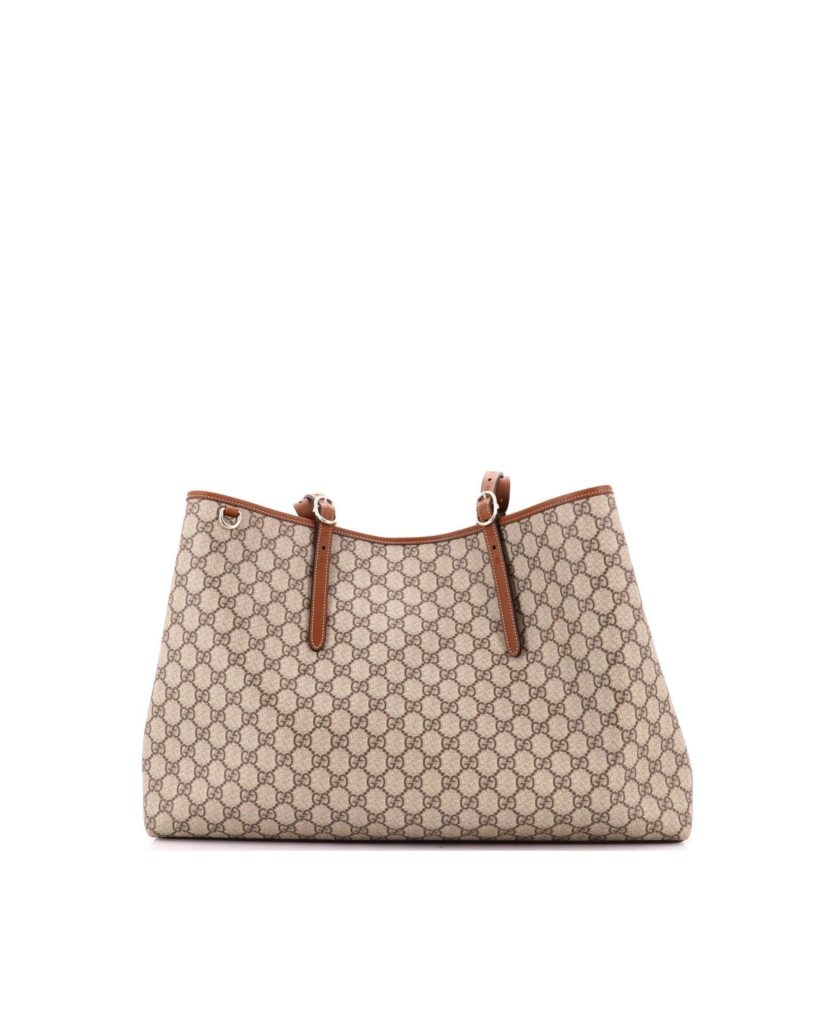 Click here for Pre-Owned Gucci Maxi Emblem Tote Gg Coated Canvas... prices