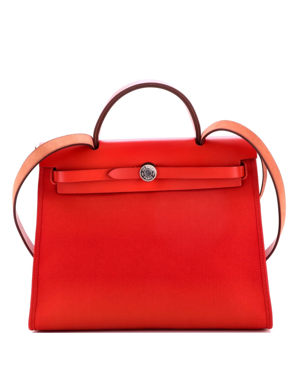 Click here for Pre-Owned Hermes 31 Herbag Zip Leather and Toile -... prices