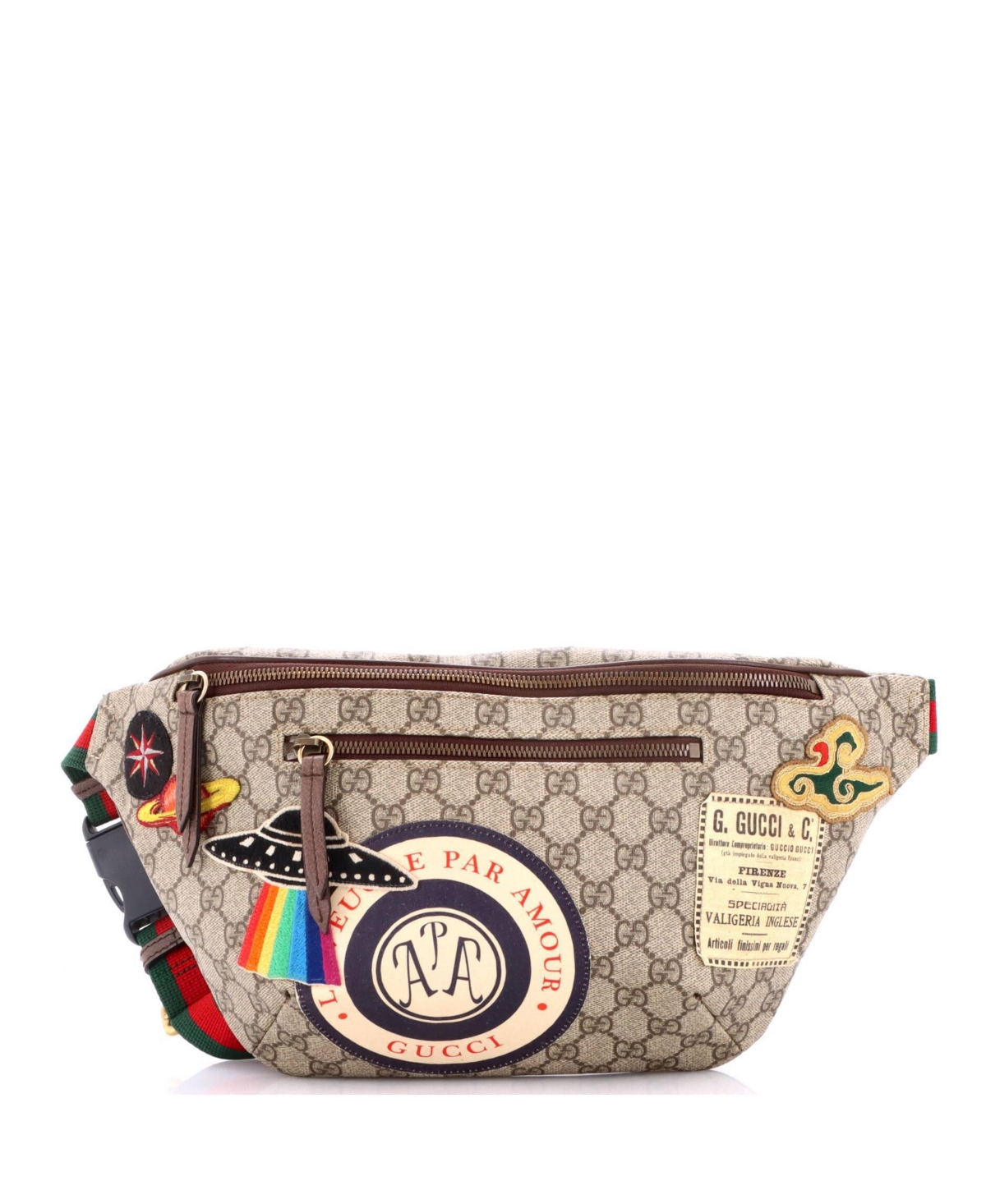 Click here for Pre-Owned Gucci Courrier Zip Belt Bag Gg Coated Ca... prices