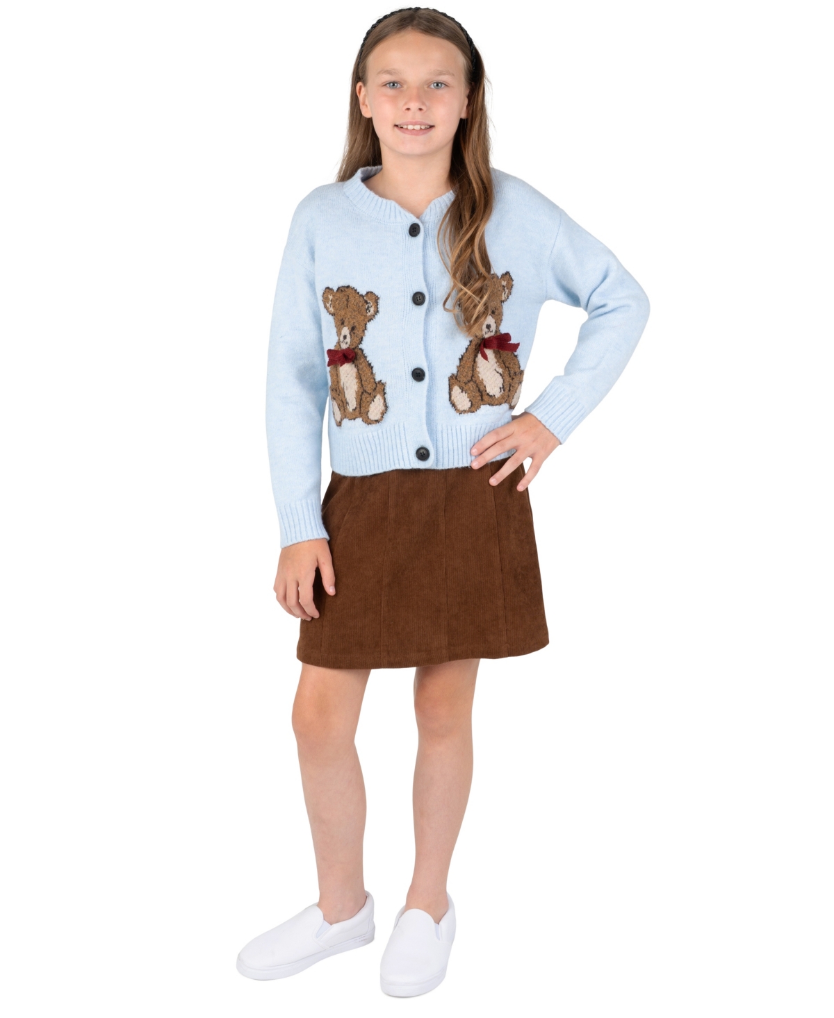 Click here for Rare Editions Girls 7-16 Teddy Bear Cardigan and C... prices